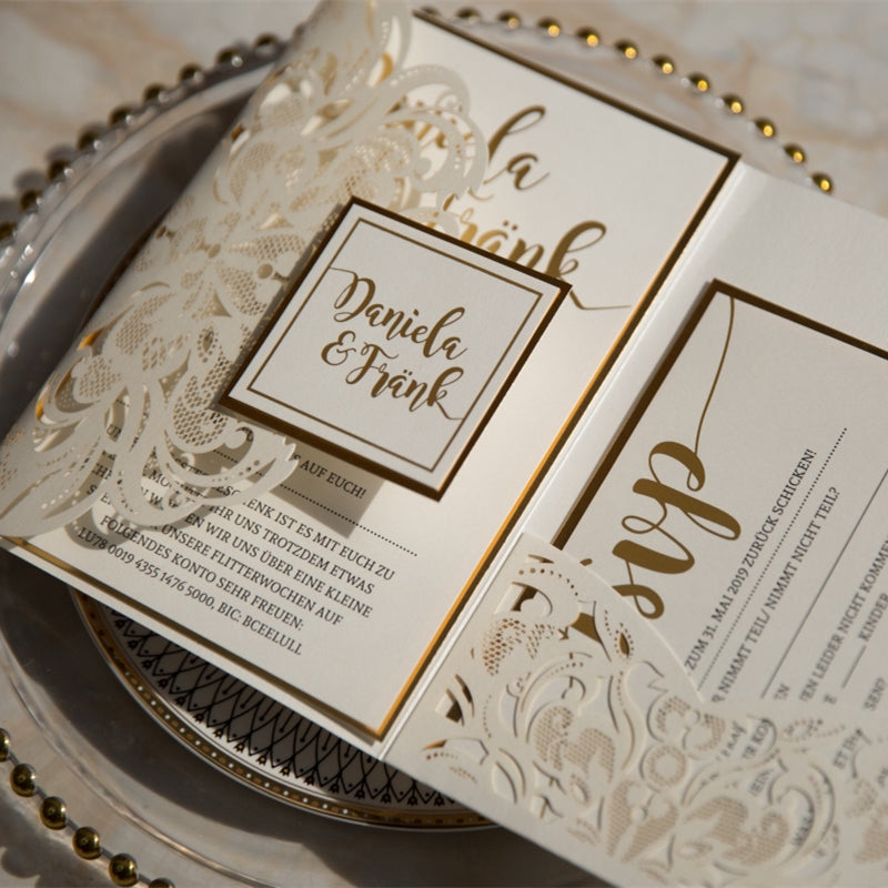 Laser Cut Invitations, Custom Laser cut invitations, Elegant Lace ...