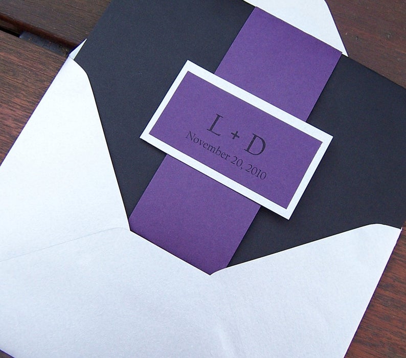 Pocket Fold Invitations, Handmade Custom Pocket Invitations – The Extra ...